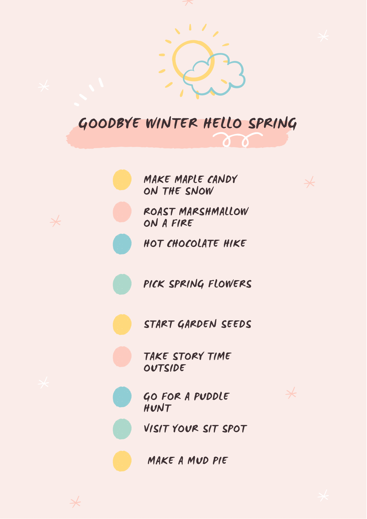 Goodbye Winter Hello Spring: 9 Activities to Get You Outside - Dinner ...